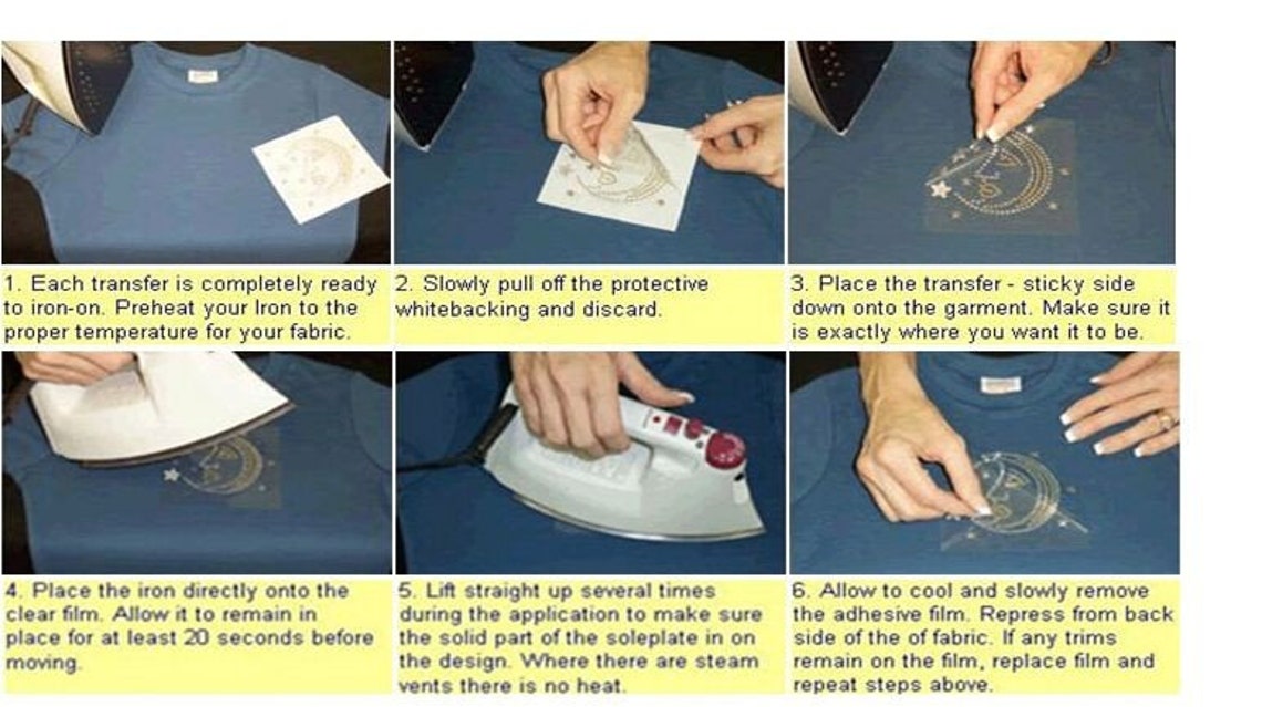 Flower Rhinestone Transfer Bling Hot Fix Iron on Patch Motif - Etsy