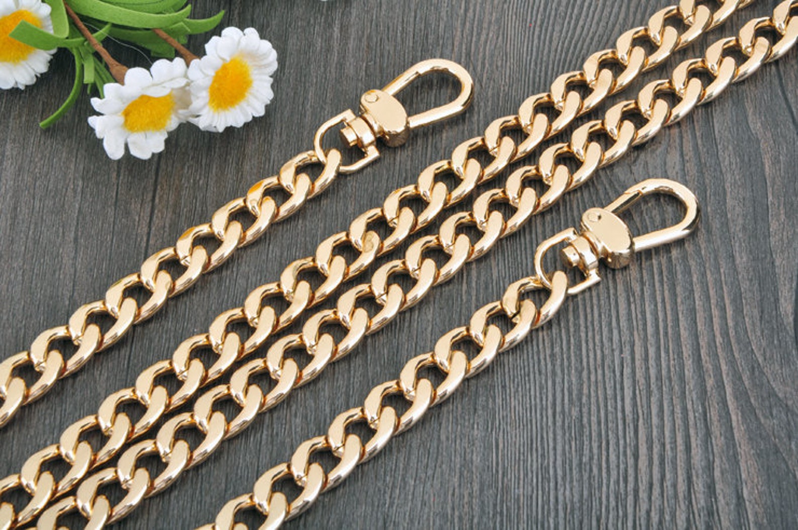 12mm Gold Purse Chain, Purse Replacement Chains, Chain Strap Purse With ...