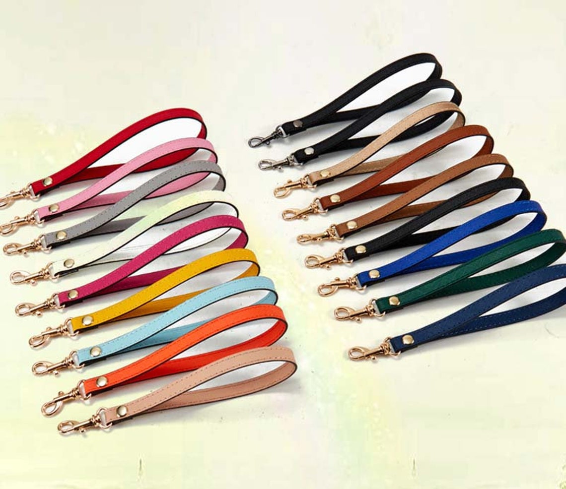 1pcs Genuine Leather Wrist Strap Wallet Purse Replacement Strap Golden ...