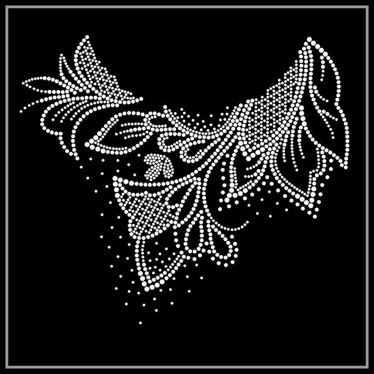 Flower Rhinestone Transfer Iron on Hot Fix Rhinestone - Etsy