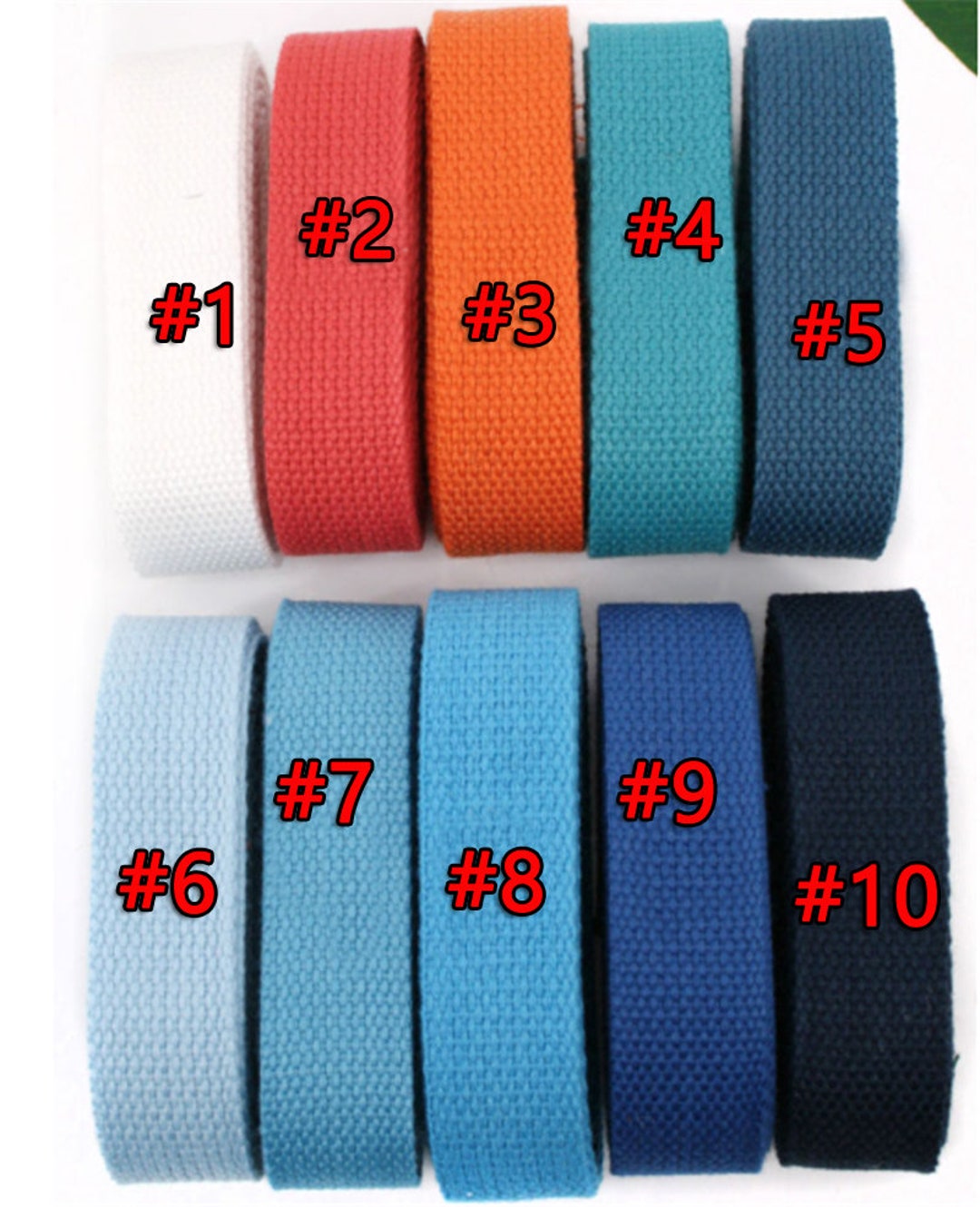 5 Yards 2.0cm Cotton Webbing Heavy Duty Bag Handles, Bag Strap for Tote ...
