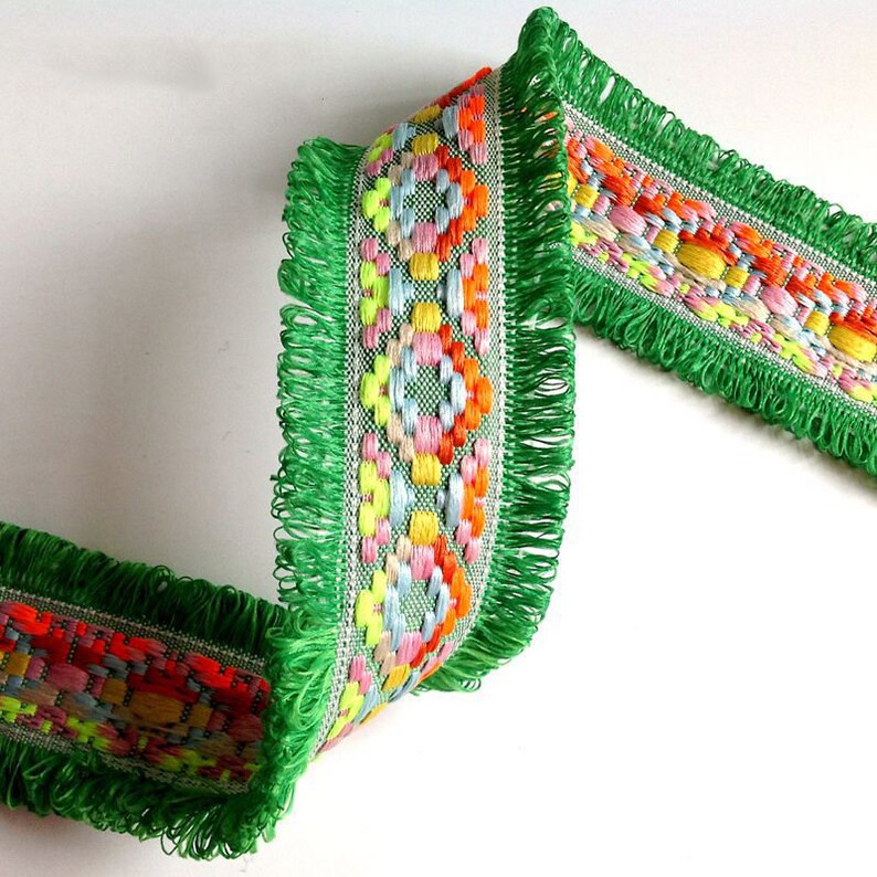 1 Yard Cotton Jacquard Ribbon 1.77 Wide 4.5cm Soft Ethnic - Etsy