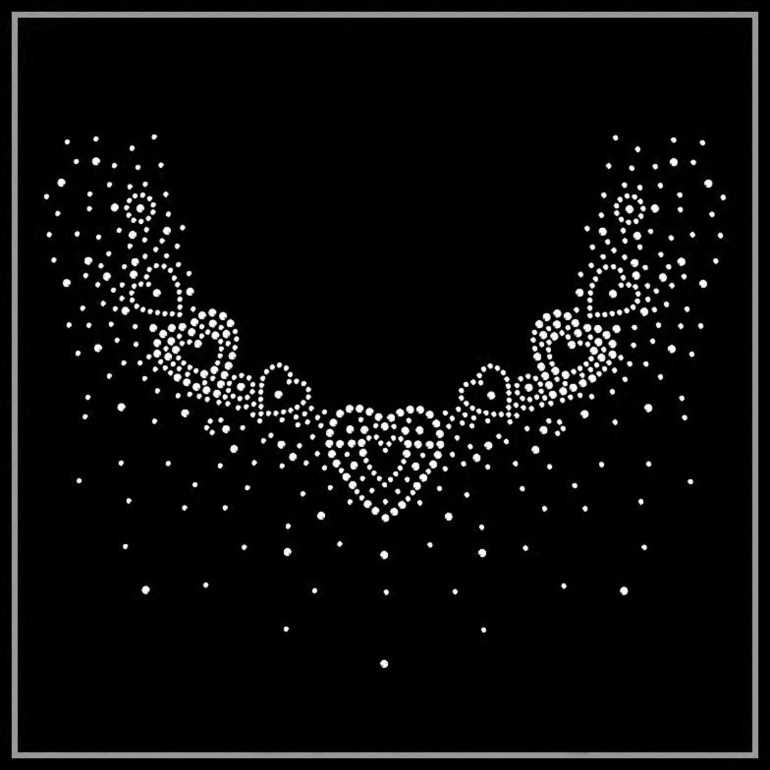 Heart Rhinestone Transfer, Iron on Hot Fix, Rhinestone Transfer Bling ...