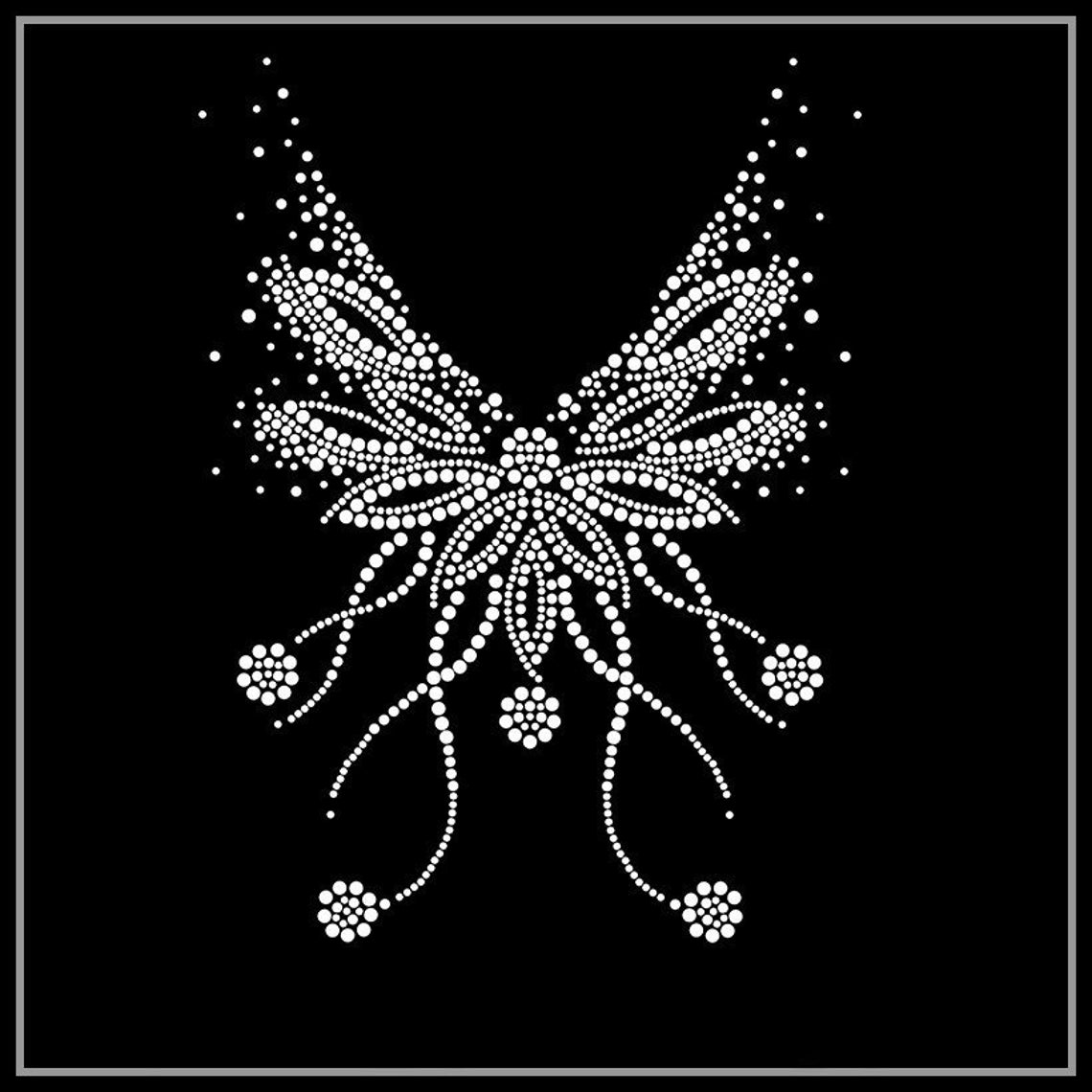 Flower Rhinestone Transfer Iron on Hot Fix Rhinestone - Etsy