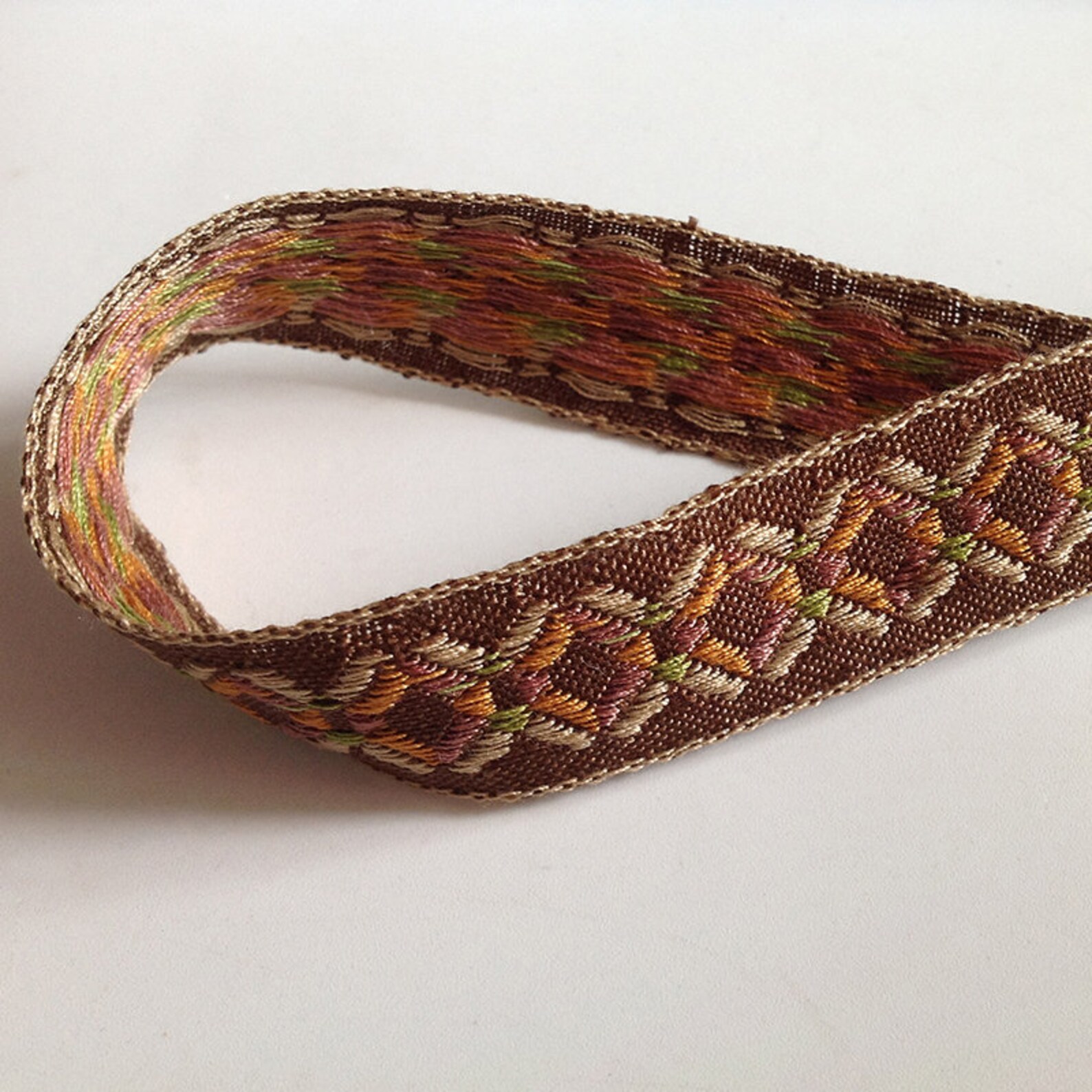 1 Yard Ethnic Embroidered Lace Ethnic Ribbon ,flower Jacquard French ...