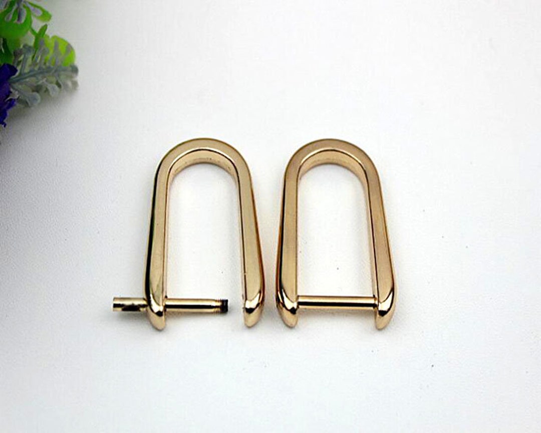 6pcs Light Golden Movable Screw Bag Belt D Clasp/ Buckle/ Hardware , D ...