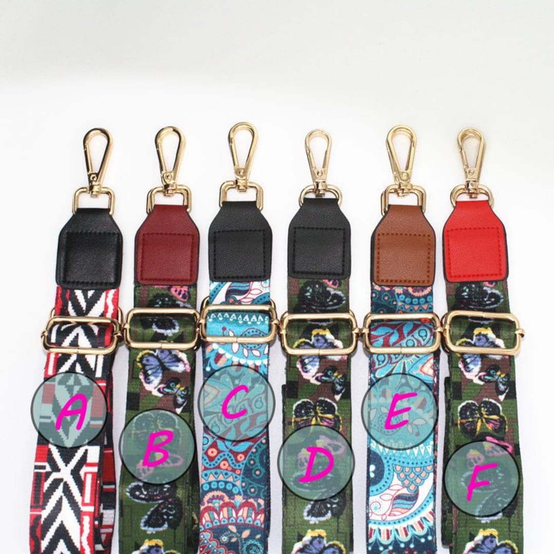 3.8cm Width 140cm Adjustable Cotton Nylon Webbing Bag Strap, Gold ...