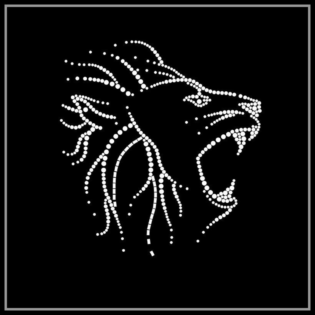 Lion Head Rhinestone Transfer, Rhinestone Transfer Bling Hot Fix Iron ...