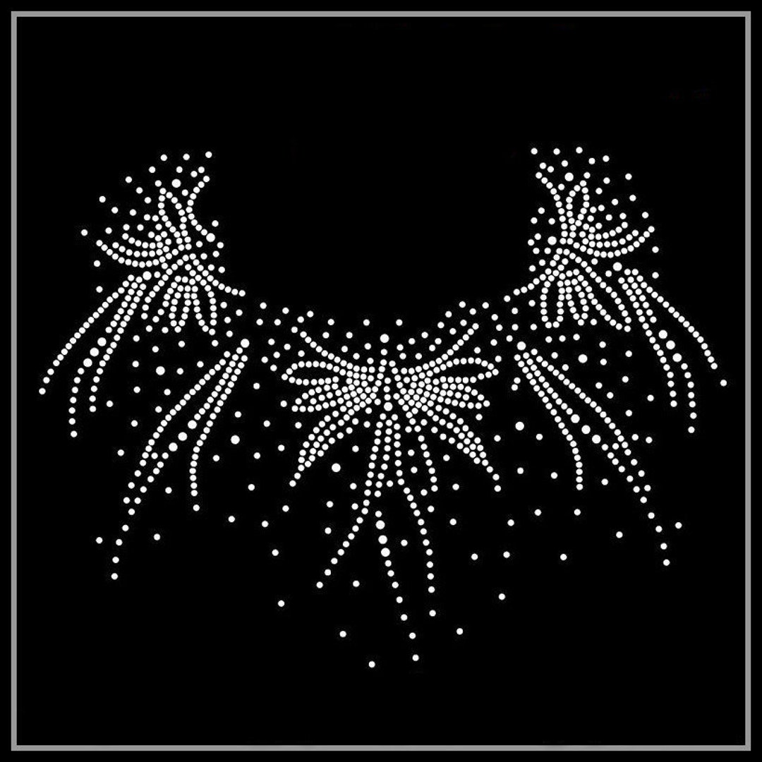 Flower Rhinestone Transfer, Iron on Hot Fix, Rhinestone Transfer Bling ...