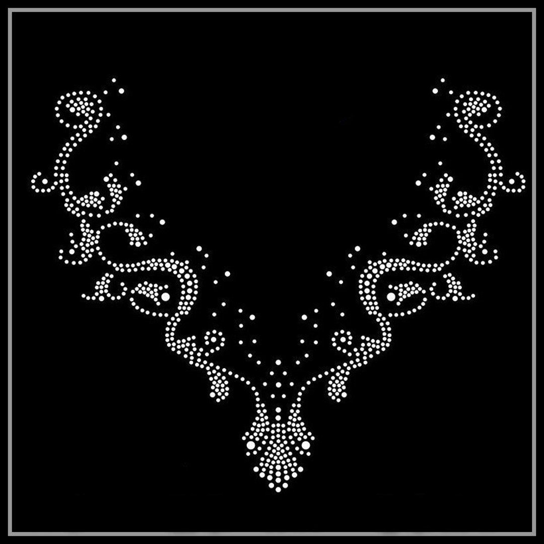 Flower Rhinestone Transfer, Iron on Hot Fix, Rhinestone Transfer Bling ...