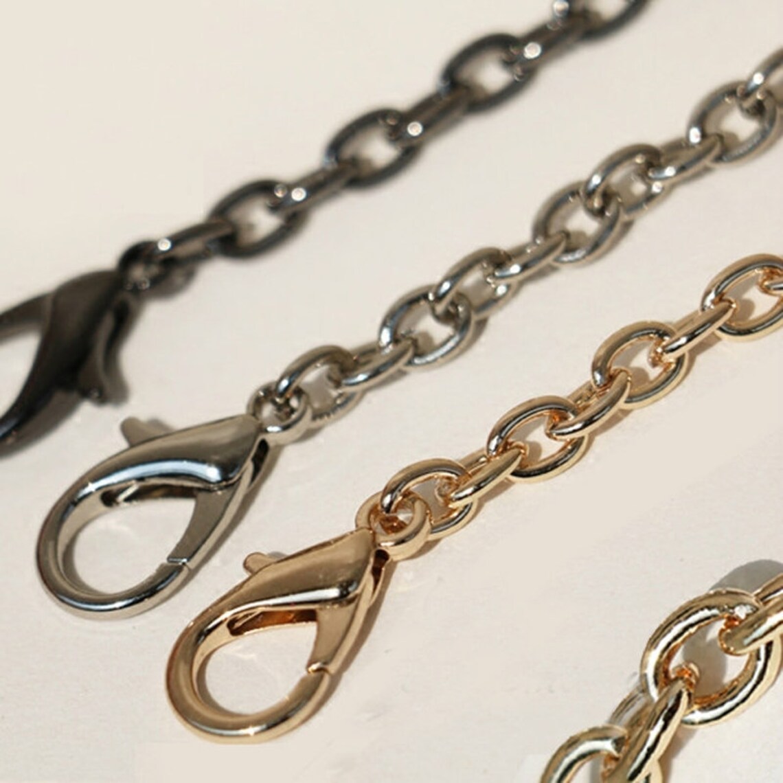5mm Gold/ Silver Chain Strap Purse Strap Handles Bag Hadnbag Purse ...