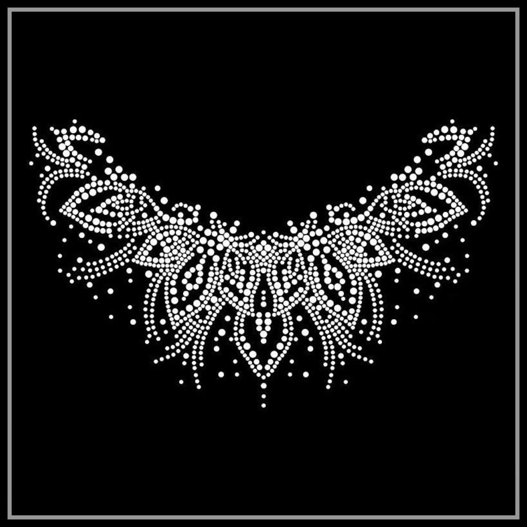 Flower Rhinestone Transfer, Iron on Hot Fix, Rhinestone Transfer Bling ...