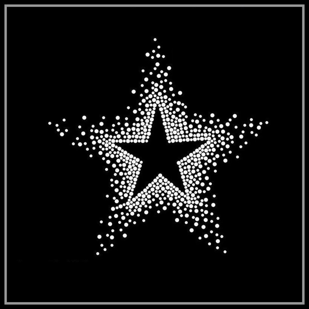 Star Rhinestone Transfer, Iron on Hot Fix, Rhinestone Transfer Bling ...