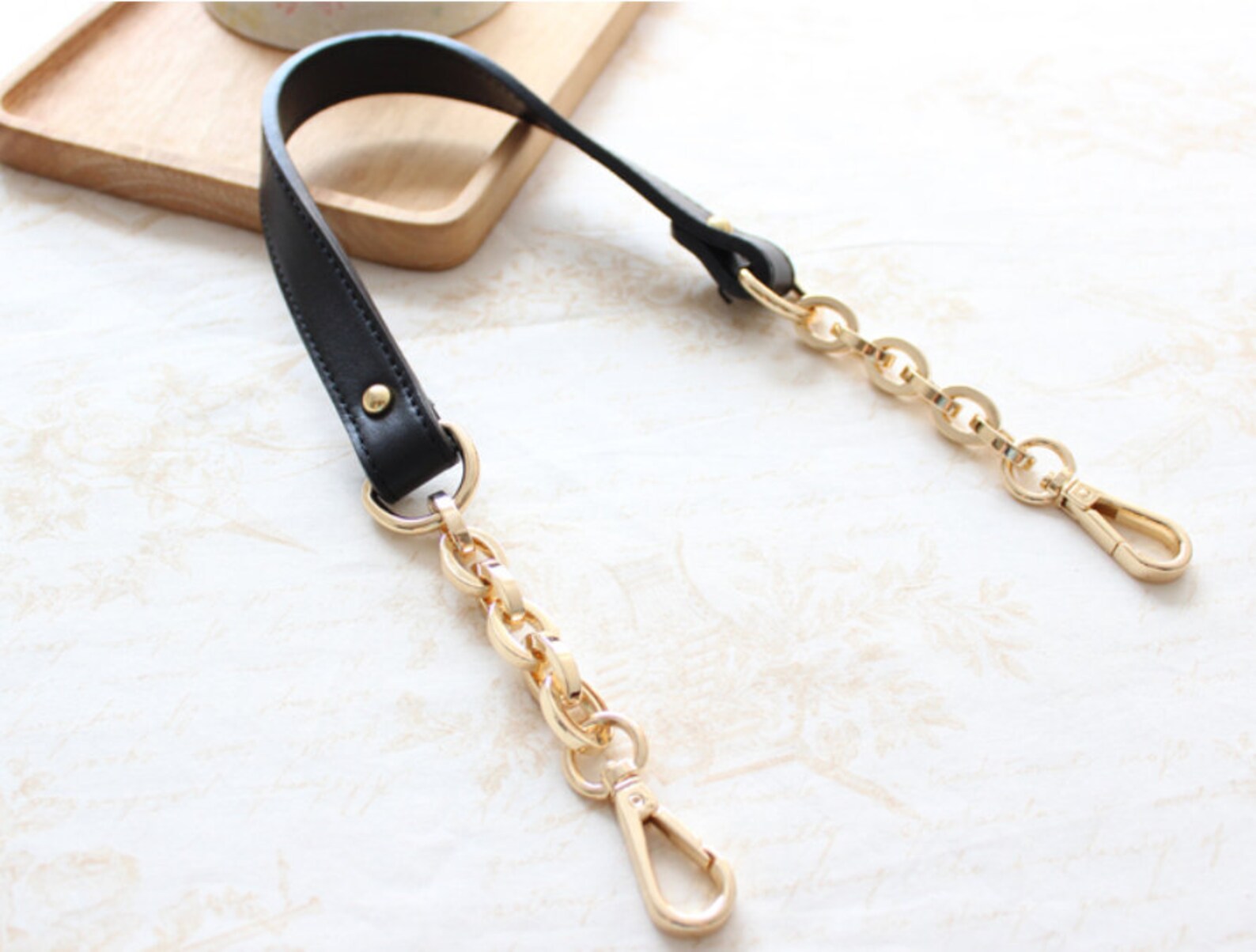 1pcs 1.7cm Width Genuine Leather Purse Strap Metal Bag Chain | Etsy