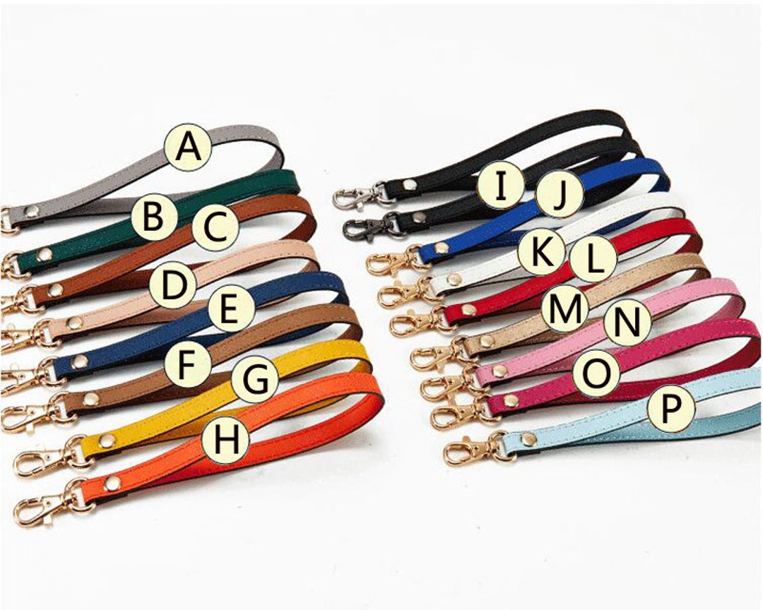1pcs Genuine Leather Wrist Strap Wallet Purse Replacement Strap Golden ...