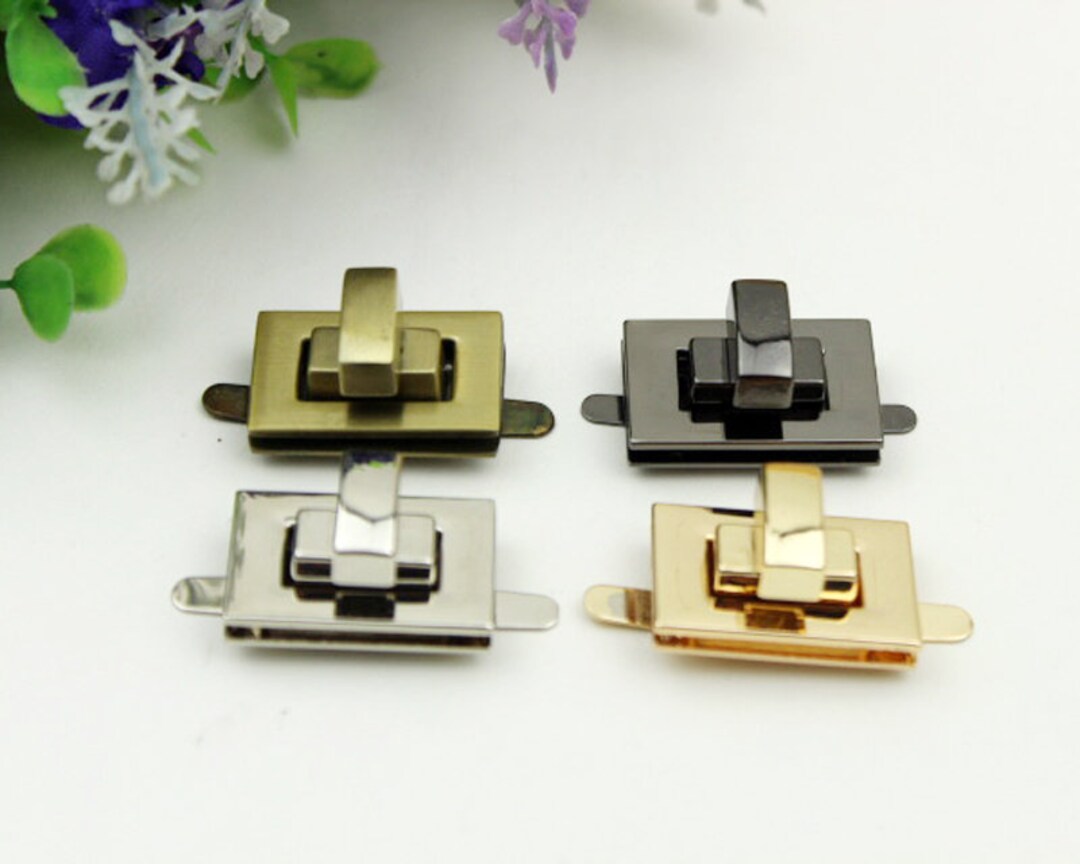 2pcs Silver/gun-metal/golden/anti Brass Metal Handbag DIY Leather ...