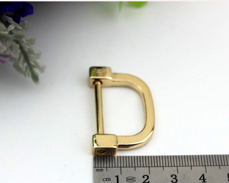 4pcs Gunmetal/ Silver/ Light Golden Movable Screw Bag Belt D Clasp ...