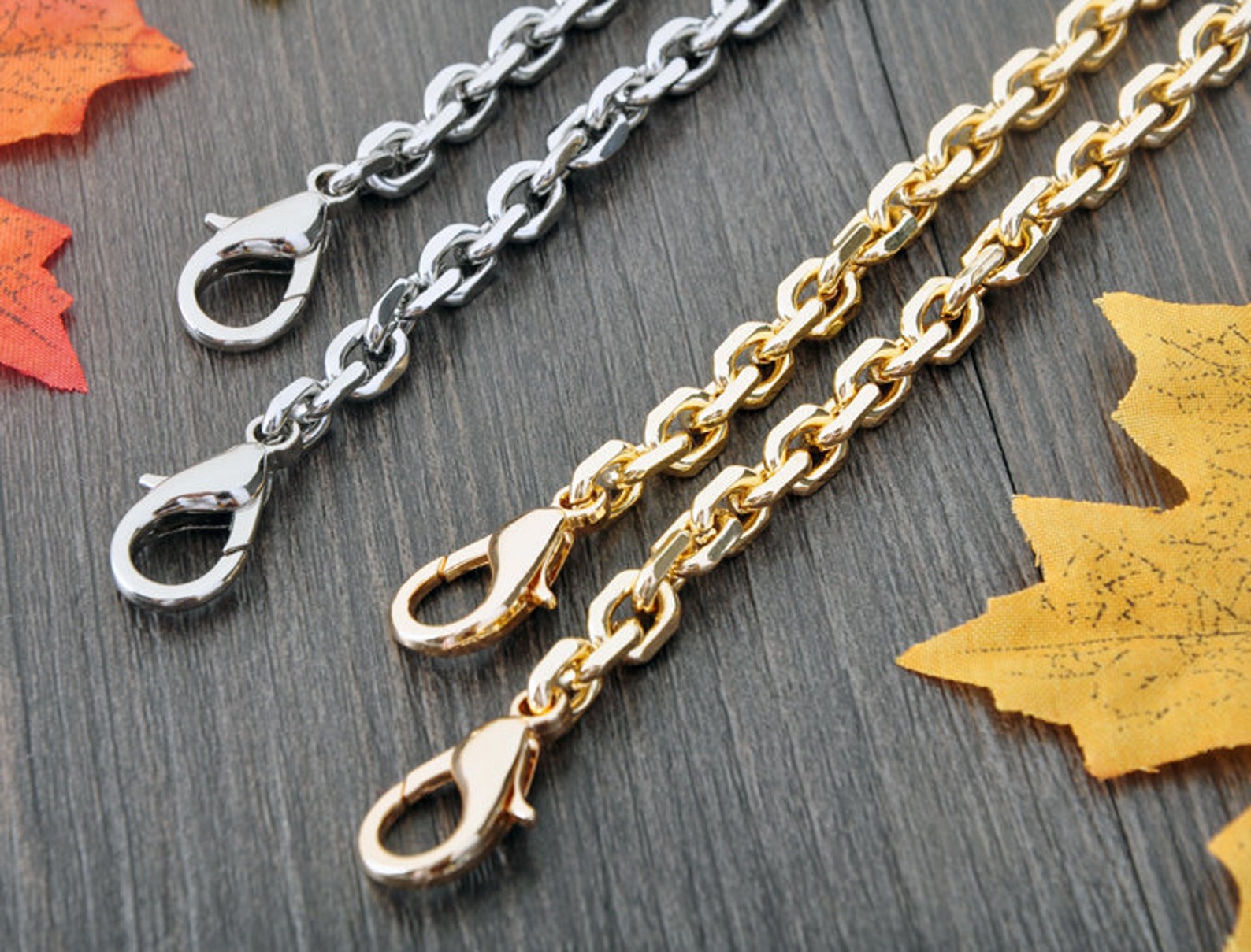 7mm Gold/ Silver Chain Strap Purse Strap Handles Bag Hadnbag - Etsy