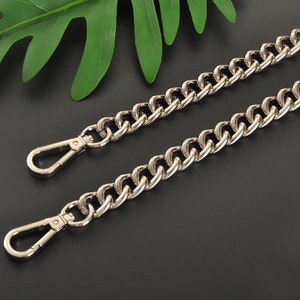 15mm Aluminum Replacement Chain Shoulder Strap Metal Link Clasp Purse ...