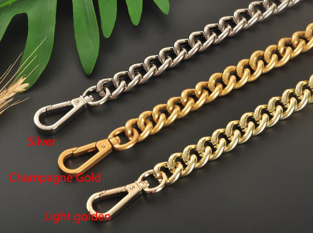 15mm Aluminum Replacement Chain Shoulder Strap Metal Link Clasp Purse ...