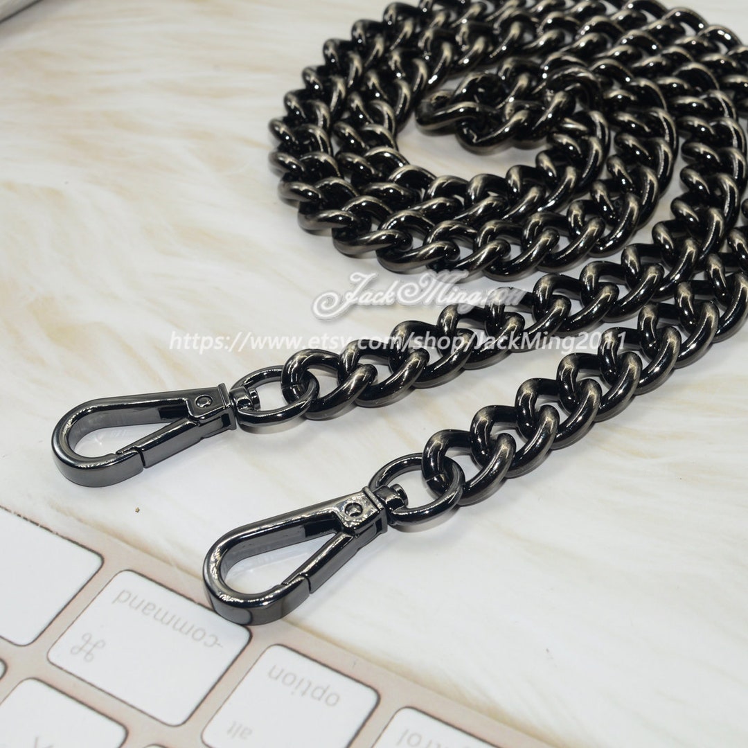 15mm Aluminum Replacement Chain Shoulder Strap Metal Link Clasp Purse ...