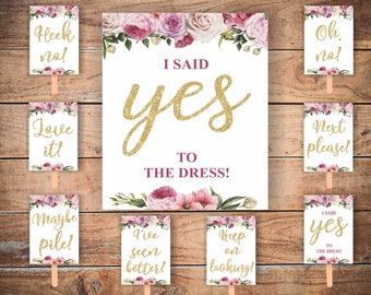 Wedding Dress Shopping Signs | Etsy