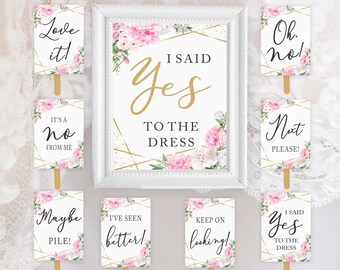 Wedding Dress Shopping Signs | Etsy