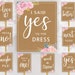 Said Yes to the Dress Signs, Wedding Dress Shopping Paddles, Bridal ...