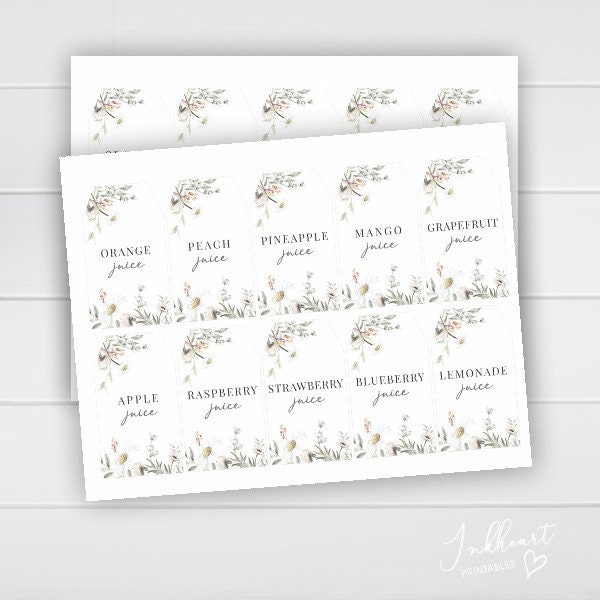 Mimosa Bar Sign, Mimosa Juice Tag Label, Printable Mimosa Bar Sign ...
