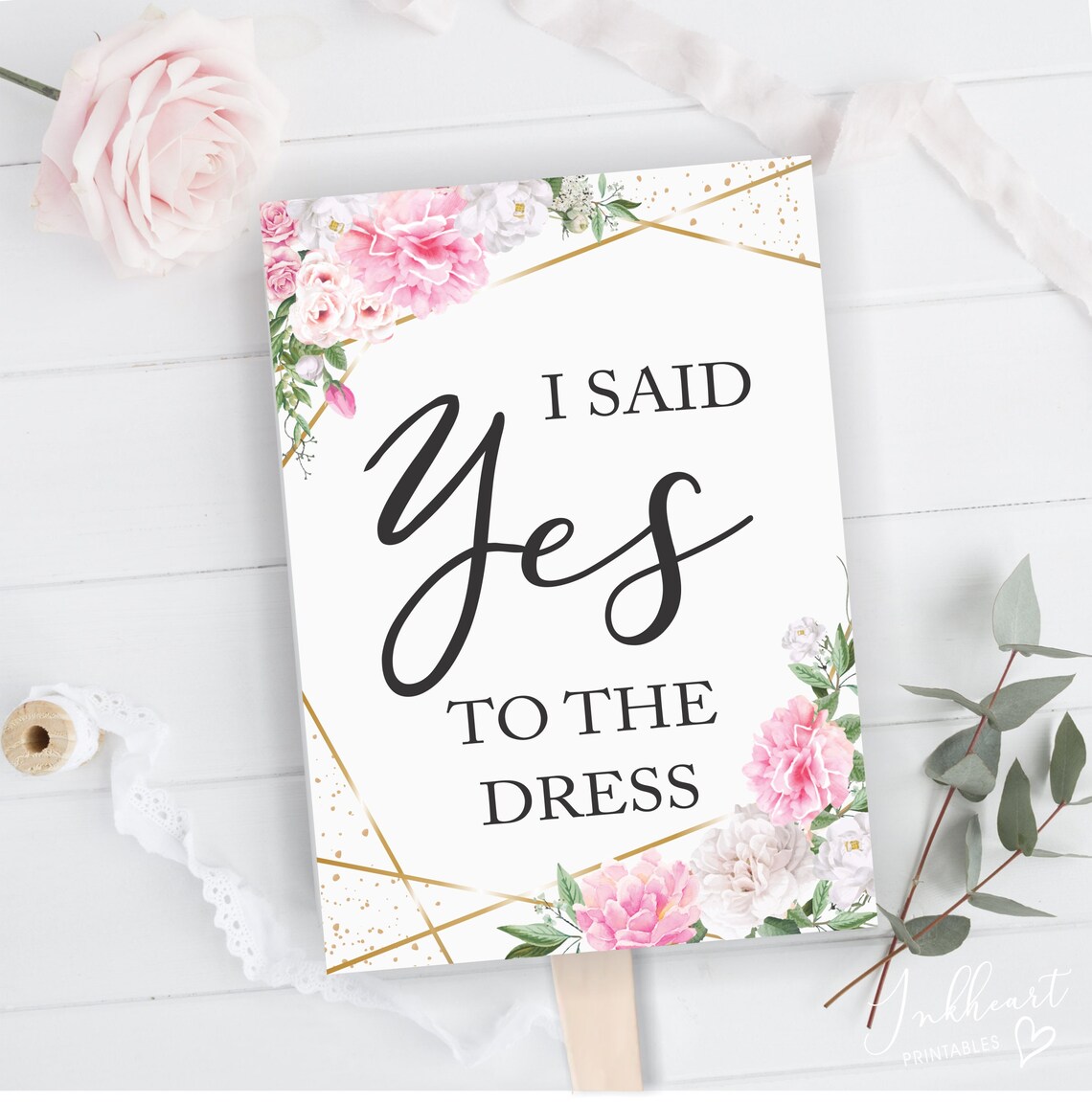 Bridal Dress Shopping Signs, Yes to the Dress Props, Printable Funny ...