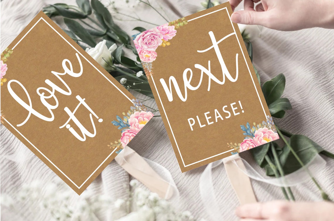 Said Yes to the Dress Signs, Wedding Dress Shopping Paddles, Bridal ...