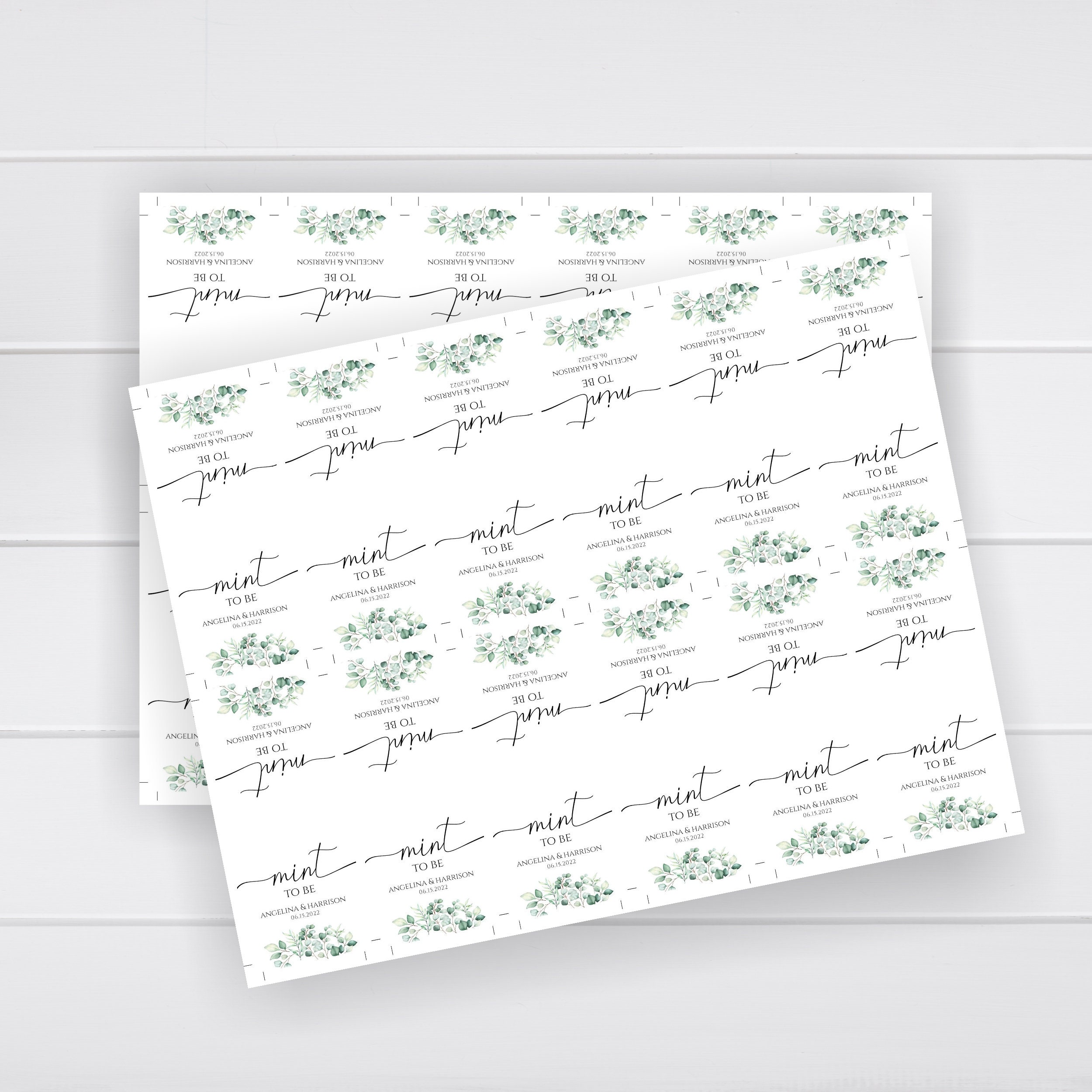 Mint to Be Label Template, Tic Tac Wraparound, Bridal Shower Mint Favor ...