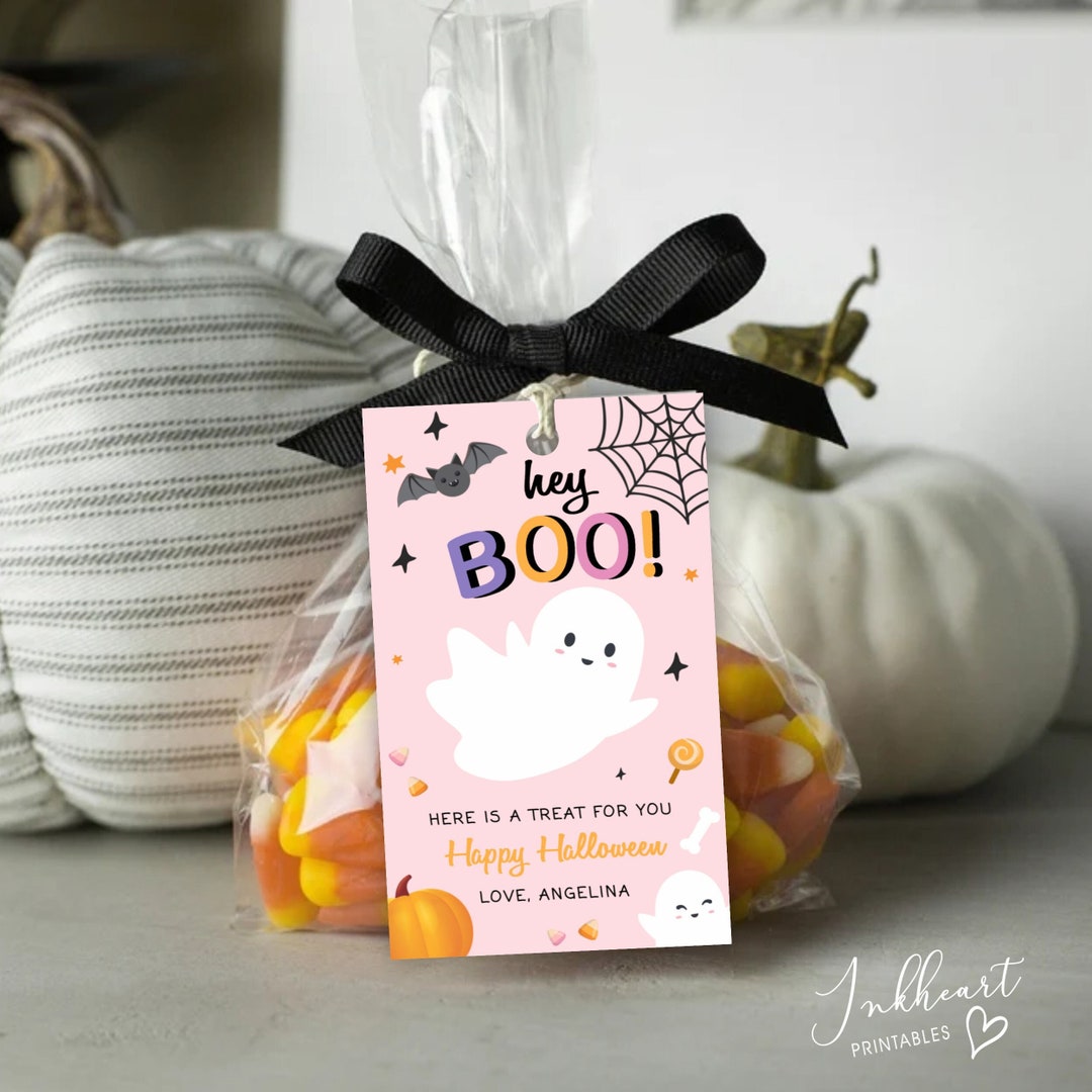 Editable Halloween Boo Tags, Halloween Treat Tags, , Trick or Treat ...