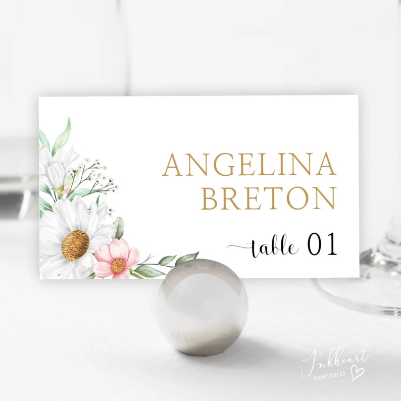 Place Card Template, Editable Place Cards, Table Name Cards, Wedding ...