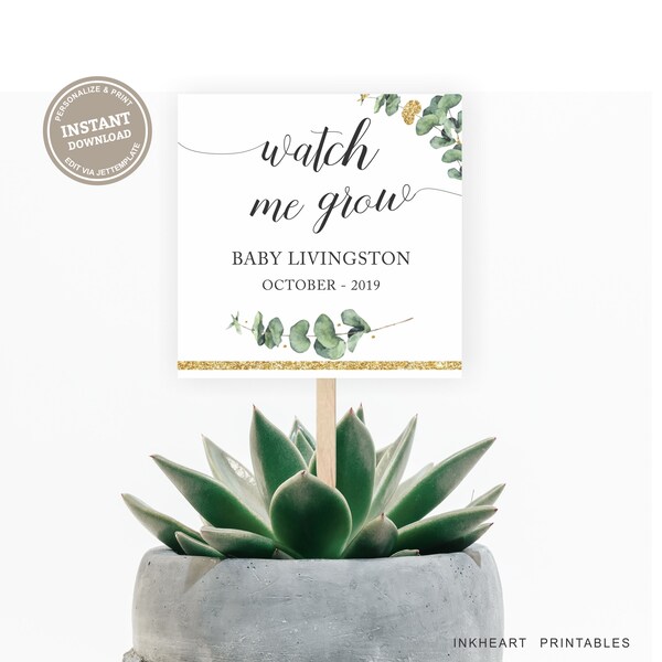 Watch Me Grow Tags - Etsy