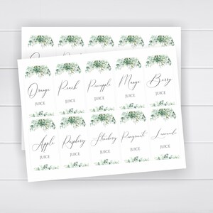 Momosa Bar Sign and Juice Tags Set, Greenery Momosa Bar Sign, Momosa ...
