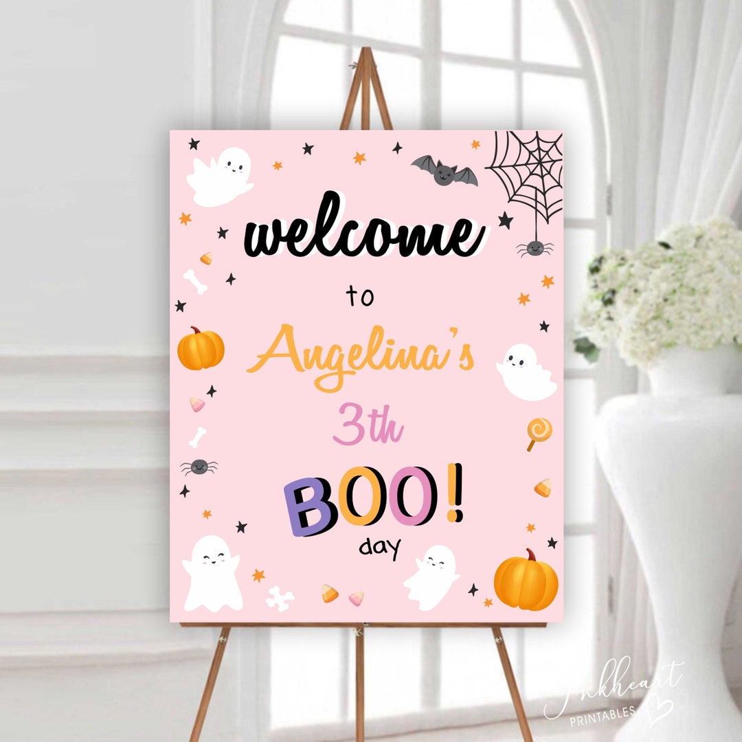Editable Halloween Welcome Sign, Halloween Boo Welcome Sign, Halloween ...