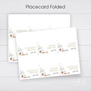 Place Card Template, Editable Place Cards, Table Name Cards, Wedding ...