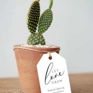 Let Love Grow Tags, Eucalyptus Favor Tags, Wedding Favor Tags ...