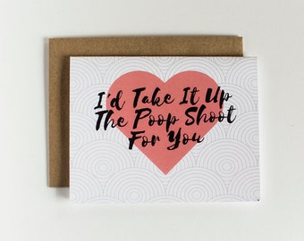 Valentines card poop | Etsy