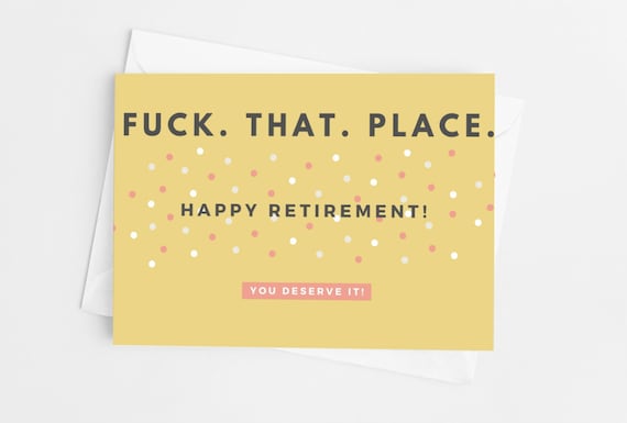 Funny Retirement Card - Etsy