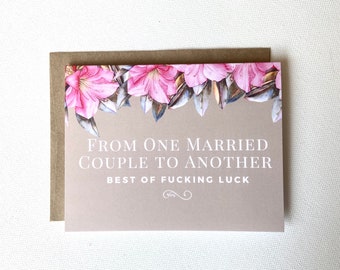 Wedding Card Funny | Etsy