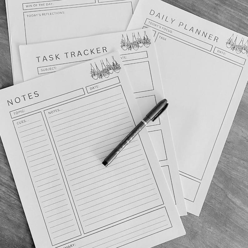 Aesthetic Study Notes Bundle | Minimalist PDF Download | Simple Digital ...