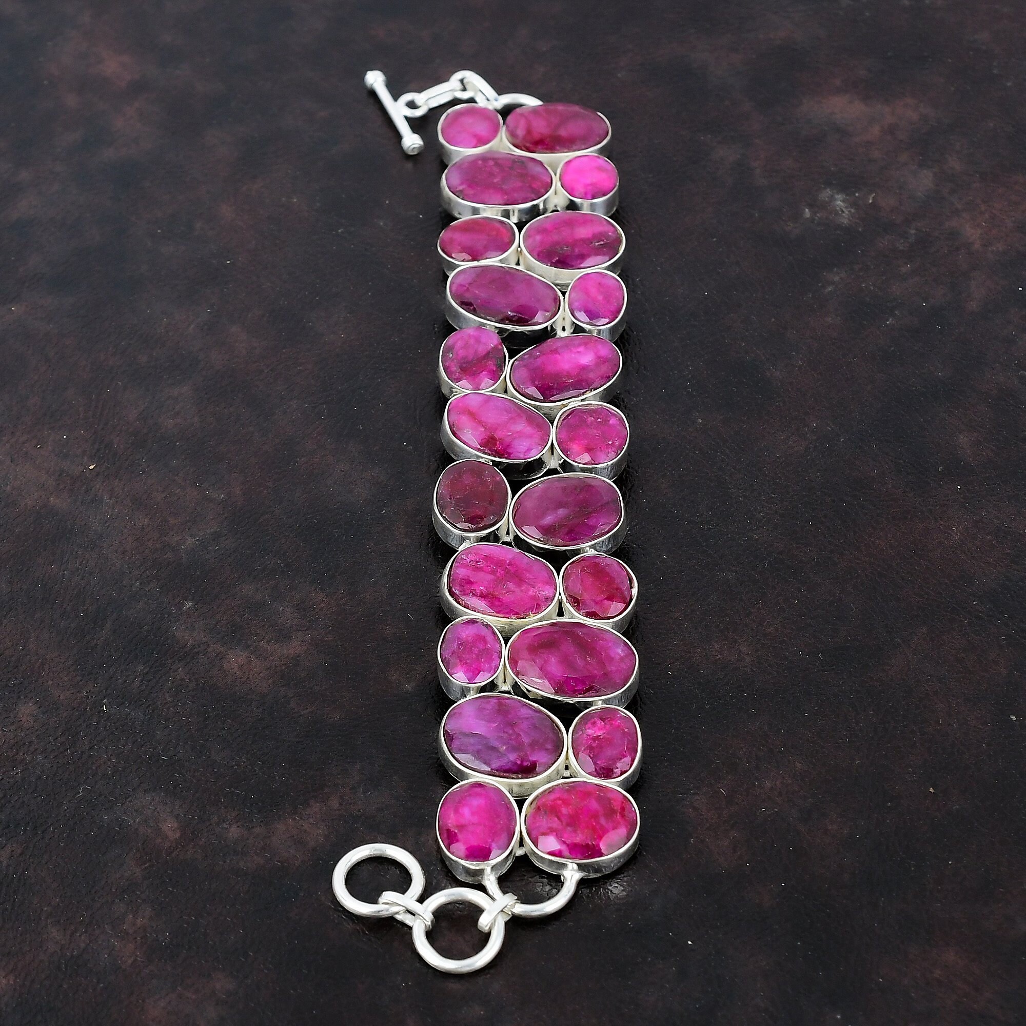 Marvelous Kashmir Red Ruby Gemstone Handmade 925 Sterling Silver ...