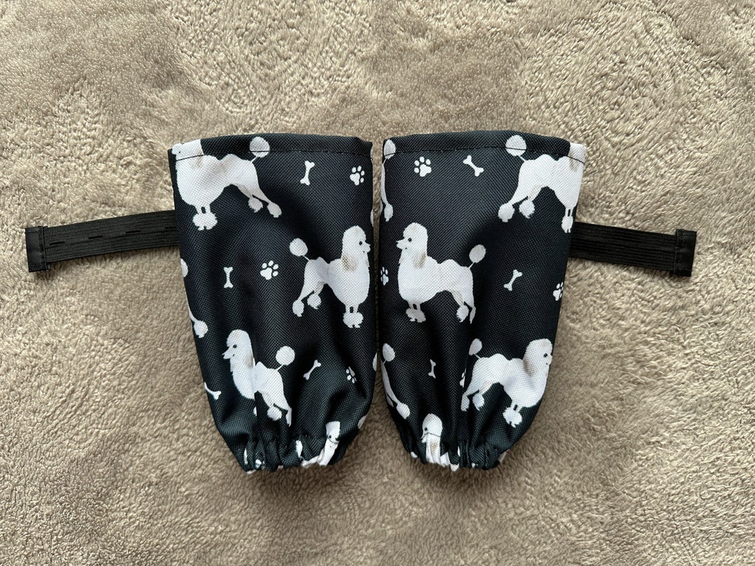 Black 'poodle' Waterproof Dog Leg Snoods - Set of 2 Leggings - Dog Leg ...