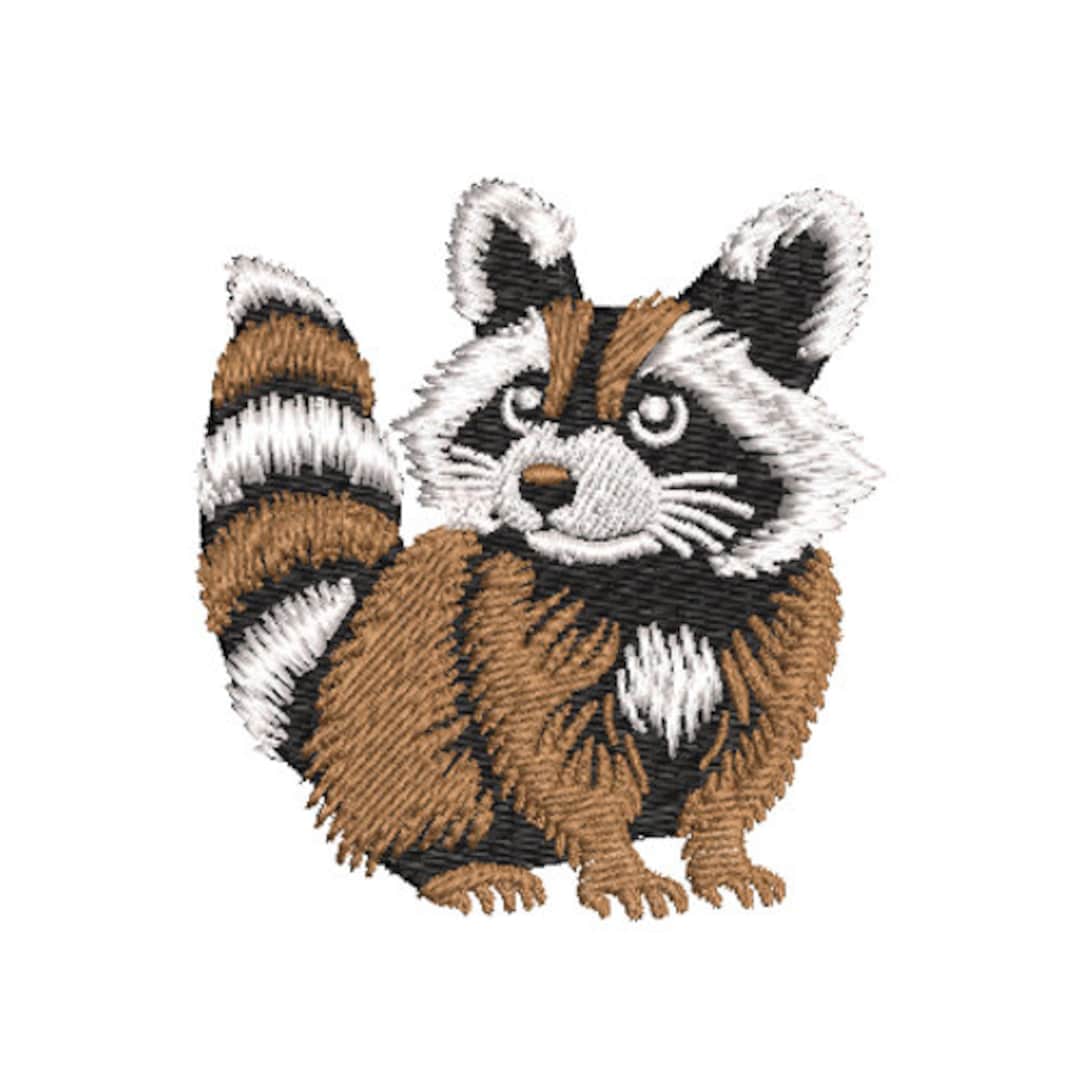 Machine Embroidery Designs Racoon Animal 60mm X 65mm Download File .dst ...