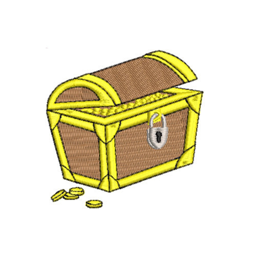 Machine Embroidery Designs Pirate Treasure Chest 72mm X 74mm Theme ...