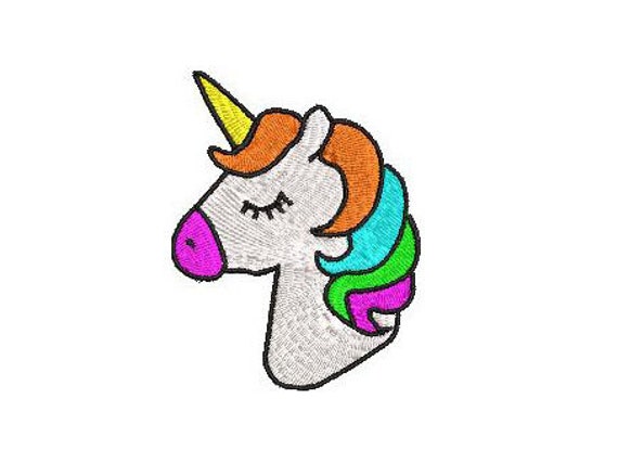 Machine Embroidery Design Unicorn Head 48mm X 62mm Download | Etsy