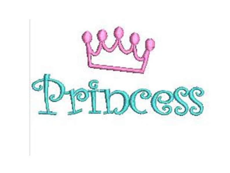 Machine Embroidery Design Princess and Crown 100mm X 50mm Download File ...