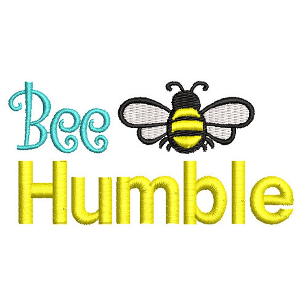 Machine Embroidery Designs Bee Humble 2 Different Sizes 131mm X 65mm ...